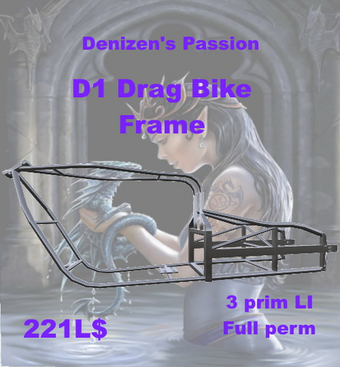 Second Life Marketplace - D1 Drag Bike Frame